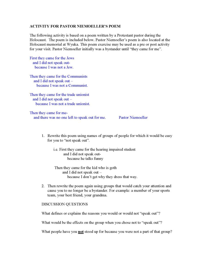 Nebraska State Holocaust Memorial-Wyuka Cemetery - Institute for ...