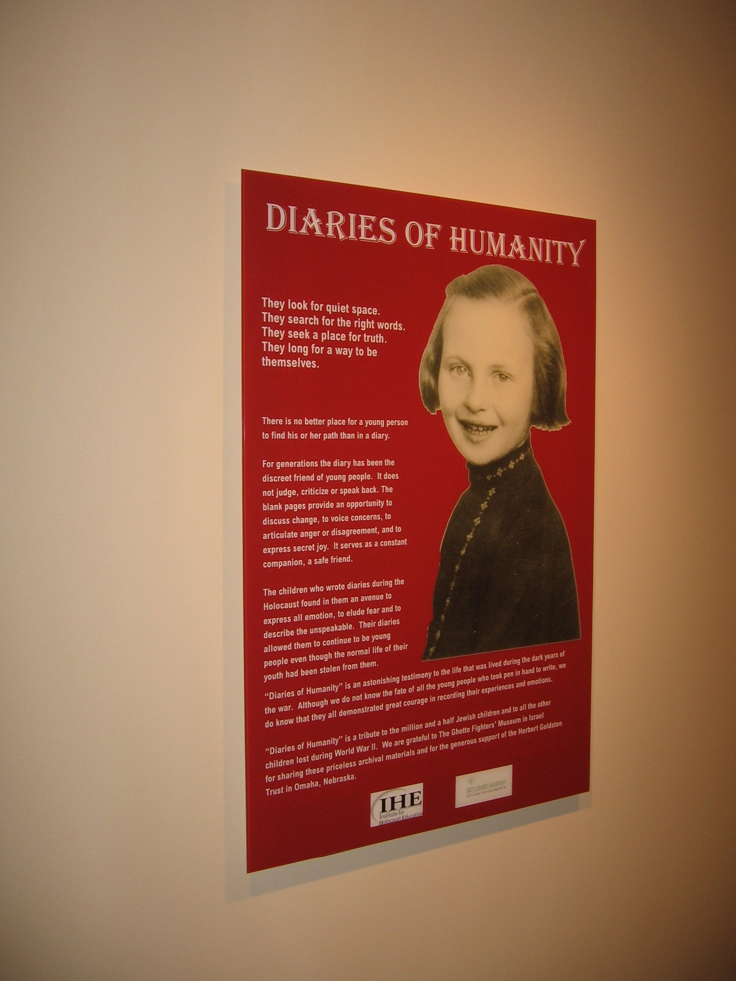 Diaries of Humanity Gallery - Institute for Holocaust Education